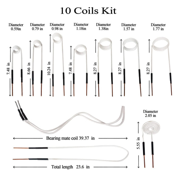10Pcs Induction Heater Preformed Coil Removing Rusty Bolts and Nuts ...