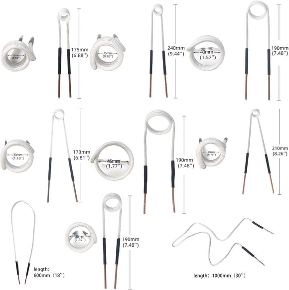 Solary Open-end induction coil, 9Pcs Magnetic Induction Heater Coils ...